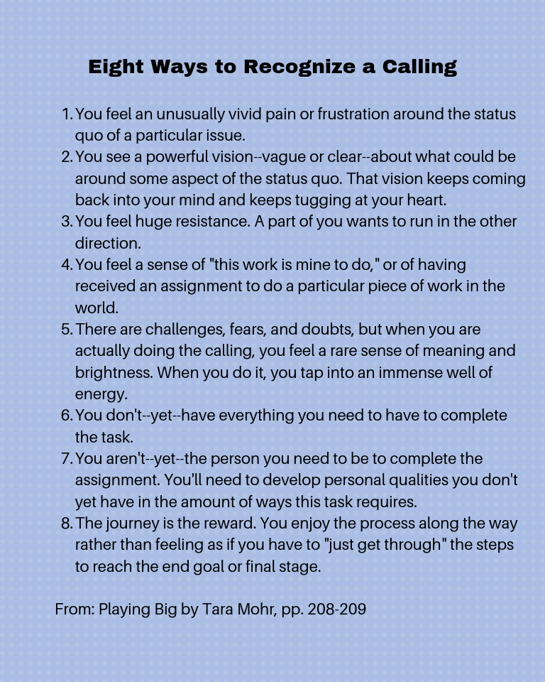 Eight Ways to Recognize a Calling | Joanne Guidoccio